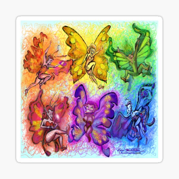 "Pixies Party" Sticker by kevinmiddleton | Redbubble