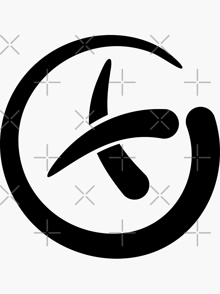 "Geocaching - Tribal logo design in white." Sticker by SwnCreations ...