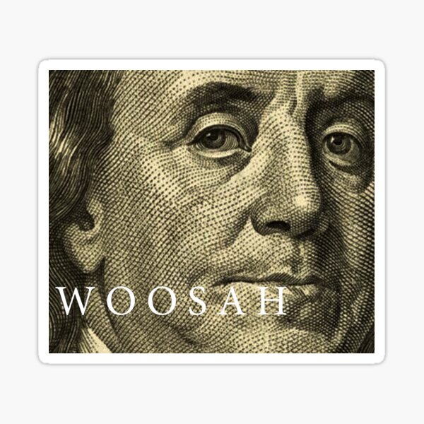 "Benjamin Franklin Woosah" Sticker by YoungNeo96 | Redbubble