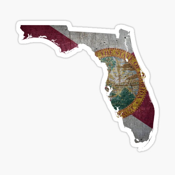 "Florida Map Flag" Sticker by BeccaDaniels | Redbubble