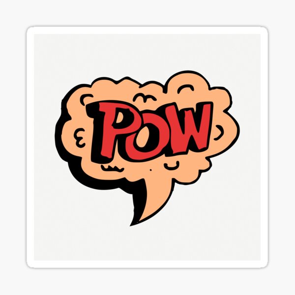 "Pow!" Sticker by artsandlife | Redbubble
