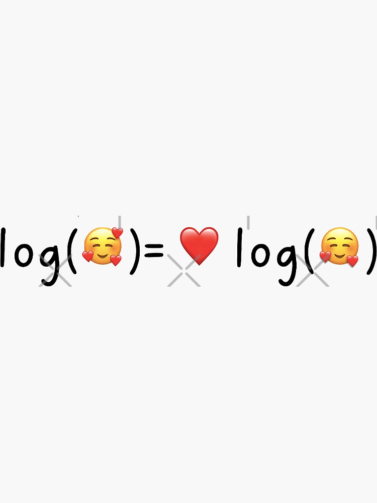"love logarithms" Sticker for Sale by O-Haas | Redbubble