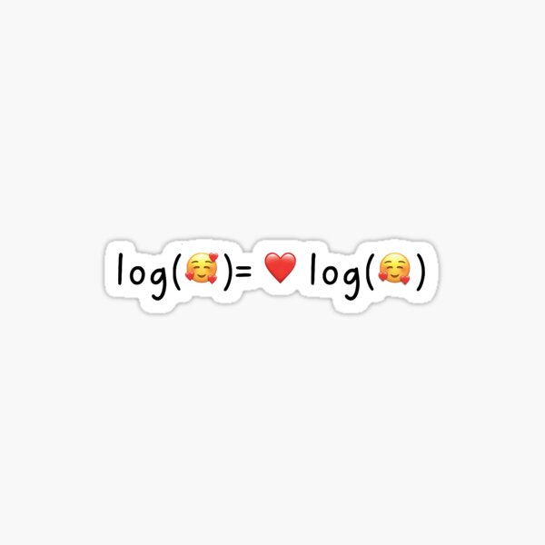 "love logarithms" Sticker for Sale by O-Haas | Redbubble