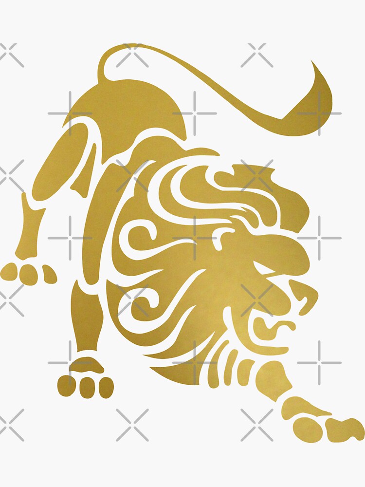 "golden lion" Sticker by GorLorLar | Redbubble
