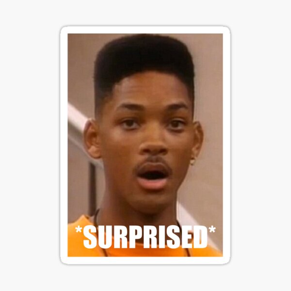 "Surprised Face Meme" Sticker by BMKrolik | Redbubble