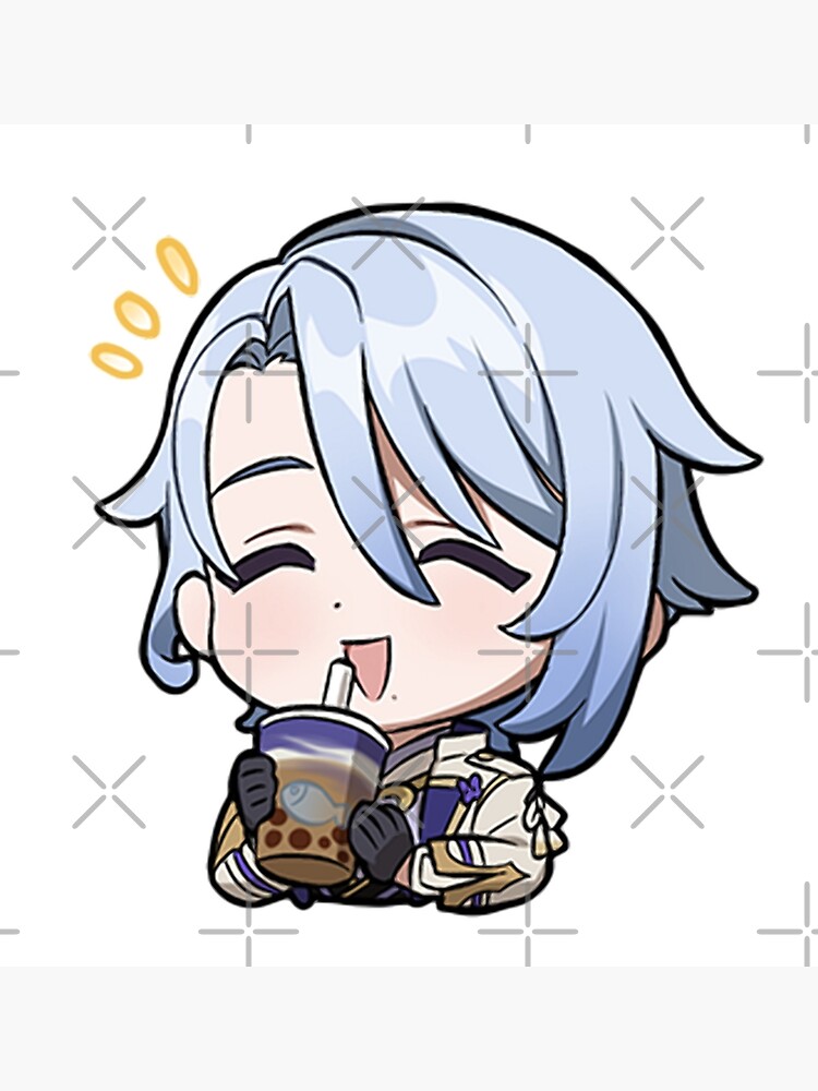 Lámina fotográfica «Kamisato Ayato Genshin Impact Boba Bubble Tea Meme ...