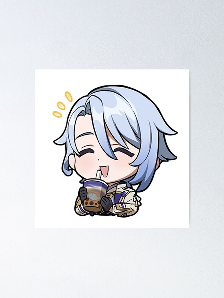 "Kamisato Ayato Genshin Impact Boba Bubble Tea Meme Chibi-Grafik ...