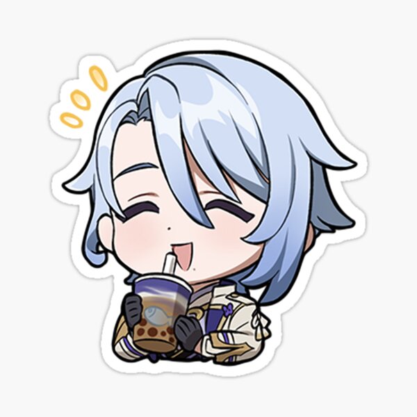 Sticker « Kamisato Ayato Genshin Impact Boba Bubble Tea Meme Chibi ...