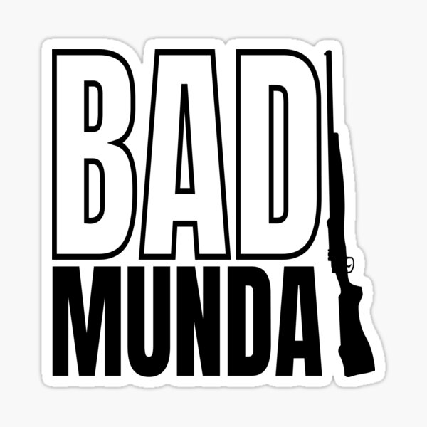 "Bad Munda White - Punjabi Gabru Attitude" Sticker by ThePunjabProjct ...