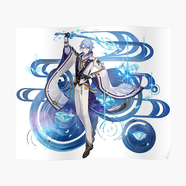 "Kamisato Ayato Genshin Impact Boba Bubble Tea Banner Burst Graphic ...