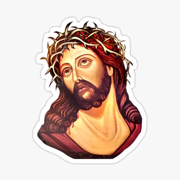 "jesus christ" Sticker by gorianoscofield | Redbubble