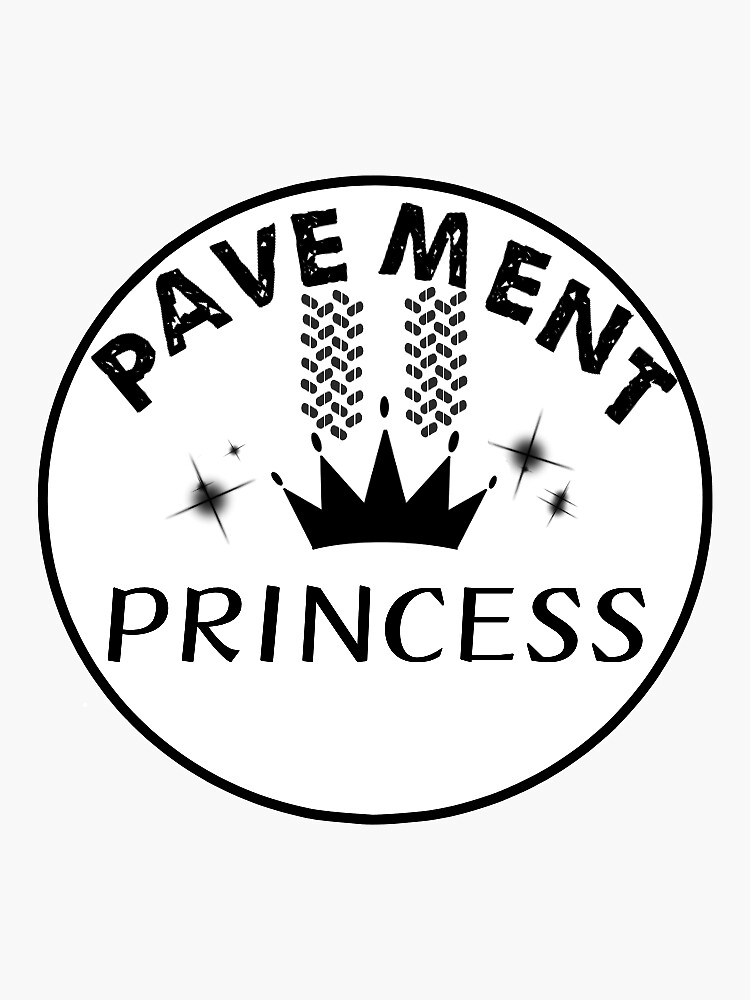 "Pavement Princess (White)" Sticker by fbartstudio | Redbubble