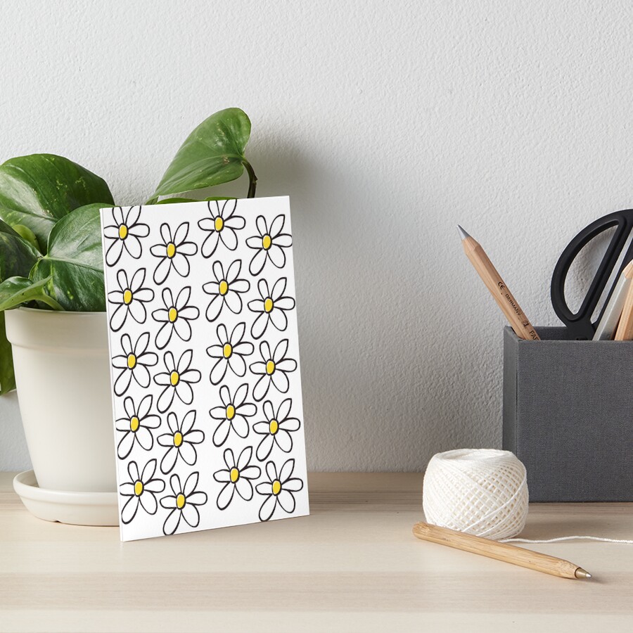 "Daisy doodle" Art Board Print by PoppysStudios | Redbubble