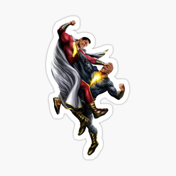 "Shazam V Adam" Sticker by randaslage | Redbubble