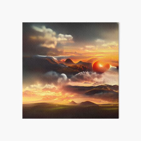 "Fiery Hell Scape Planet | Hi-Res Digital Art" Art Board Print by ...