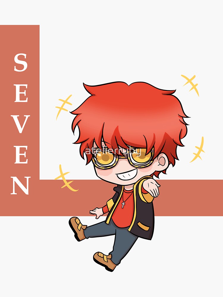 "Seven" Sticker for Sale by atelierruby | Redbubble