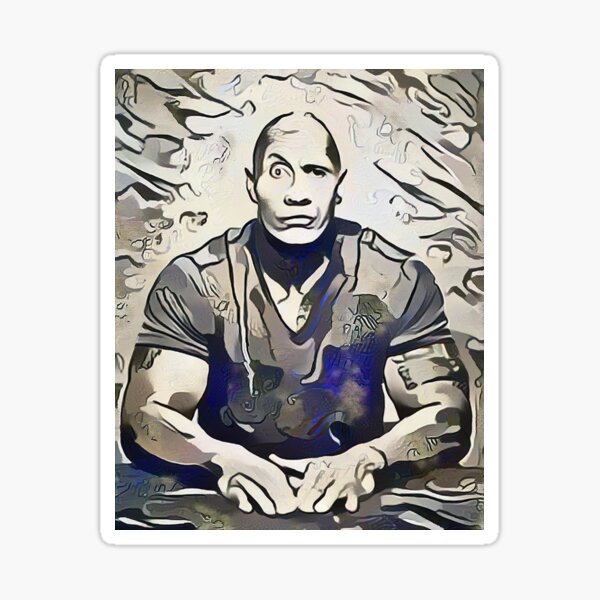 "Dwayne Johnson - The Rock" Sticker for Sale by amulyaq | Redbubble