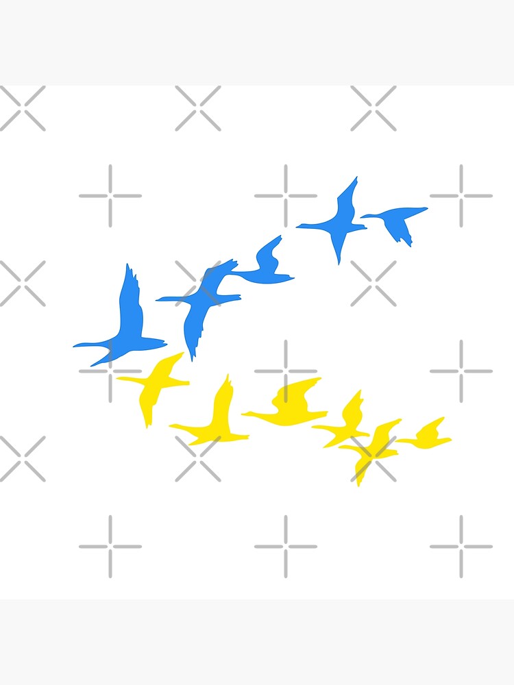 "Blue and yellow ukrainian birds" Poster for Sale by fowons | Redbubble