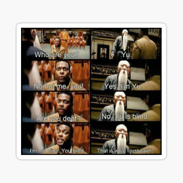 "Rush Hour 3 Movie - I am Yu" Sticker for Sale by KaraCroft | Redbubble