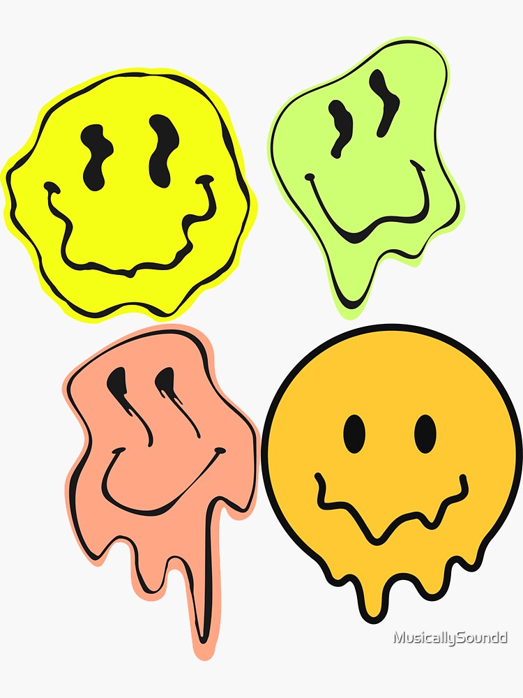 "Trippy Peace Signs" Sticker by MusicallySoundd | Redbubble