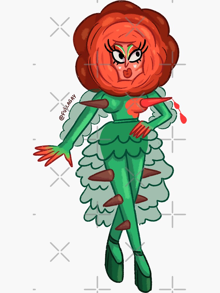 "Rosebud Drag Queen LGBT Queer Fabulous Costume Rose Flower Design ...