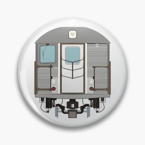 "NYC Subway R32" Pin for Sale by Cedar Makhijani | Redbubble