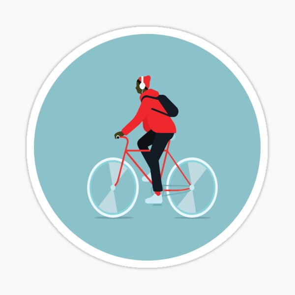 "Bike Riding - Cycling" Sticker by ColorBoxes | Redbubble