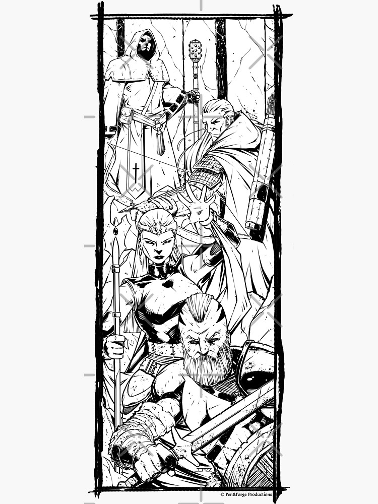 "Adventuring Goup" Sticker by PenandForge | Redbubble