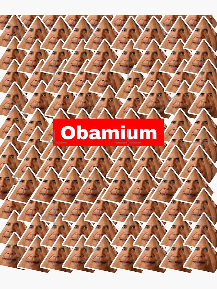 "Obamium Funny Meme " Sticker by medoggy | Redbubble