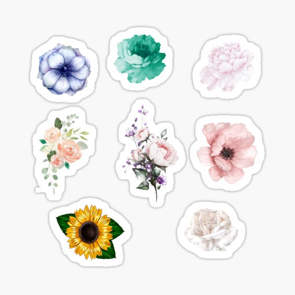 "colored roses decals" Sticker for Sale by Hanna28Mat | Redbubble