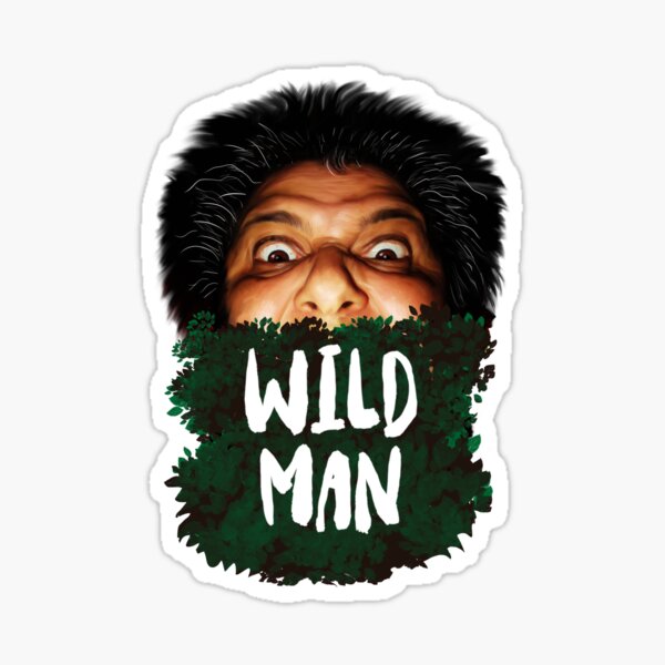 "Wild man" Sticker by Elnica | Redbubble