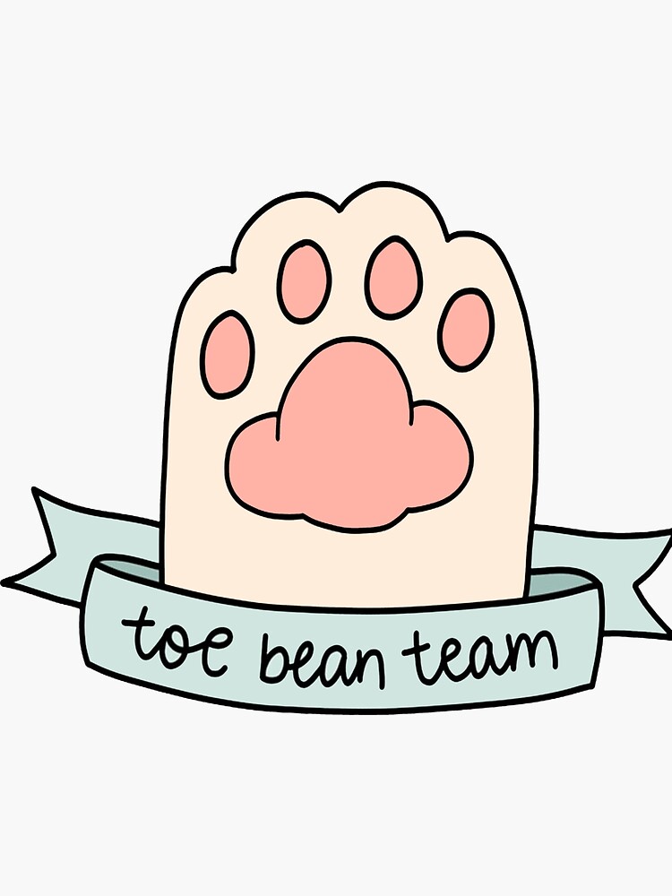 "toe bean team" Sticker by hoholove | Redbubble