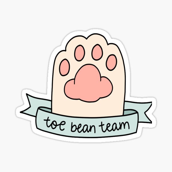 "toe bean team" Sticker by hoholove | Redbubble