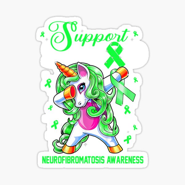 Pegatina «Lindo Unicornio Apoyo Escuadrón Neurofibromatosis Conciencia ...