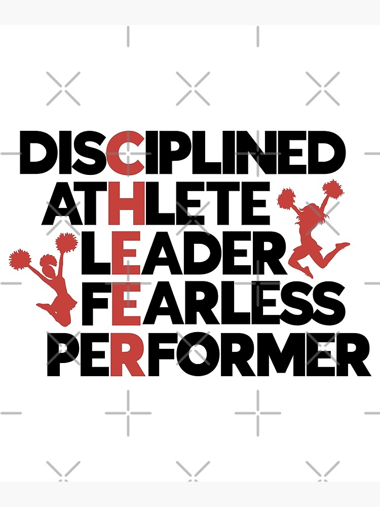 "Cheer / cheerleading typography words with cheerleader silhouette ...