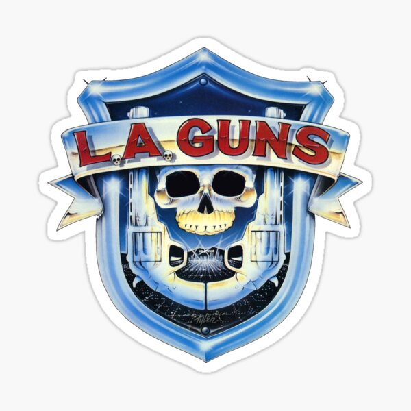 "L.A. Guns: Classic Badge" Sticker by Pop-Pop-P-Pow | Redbubble