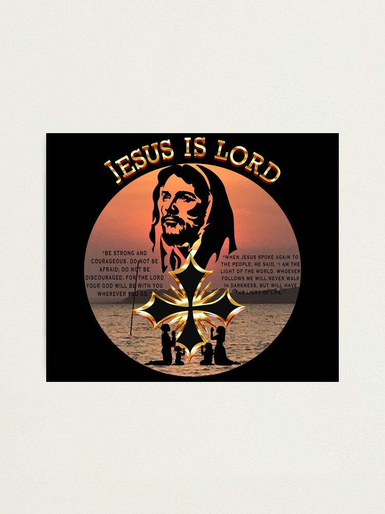 "Jesus Is Lord - Jesus Is Lord Gold Font - Gold Font " Photographic ...