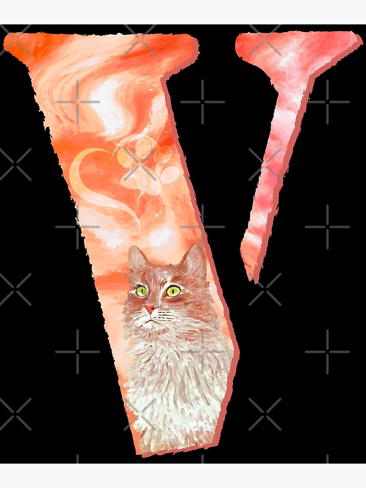 "Vlone with beautiful cat , cool design for V" Poster for Sale by ...