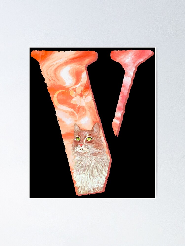 "Vlone with beautiful cat , cool design for V" Poster for Sale by ...