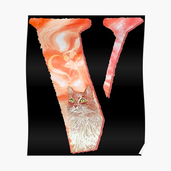 "Vlone with beautiful cat , cool design for V" Poster for Sale by ...