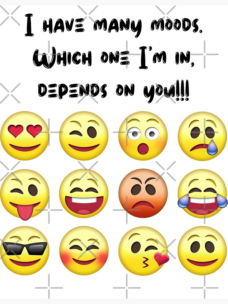 "The Moody Emoji " Poster for Sale by A2Z4U | Redbubble