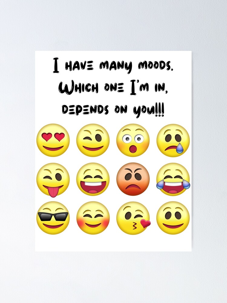 "The Moody Emoji " Poster for Sale by A2Z4U | Redbubble
