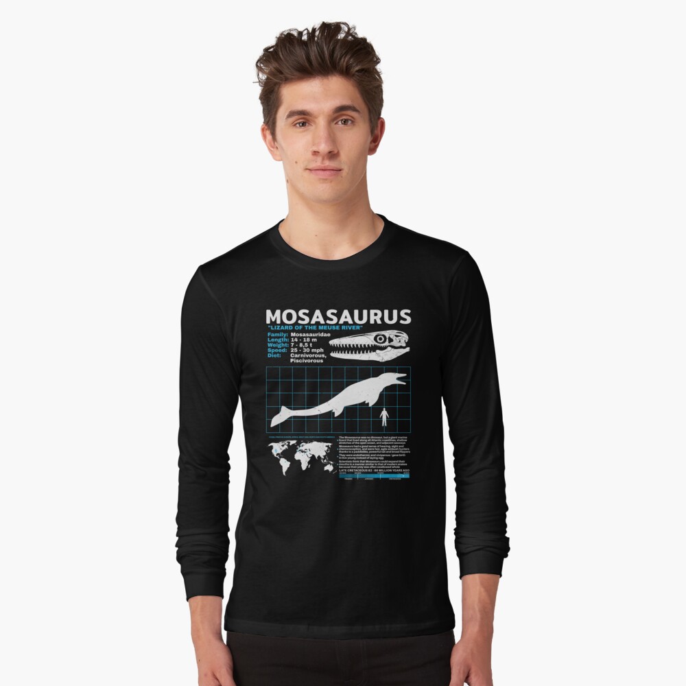 "Mosasaurus data sheet" Sticker by NicGrayGraphic | Redbubble