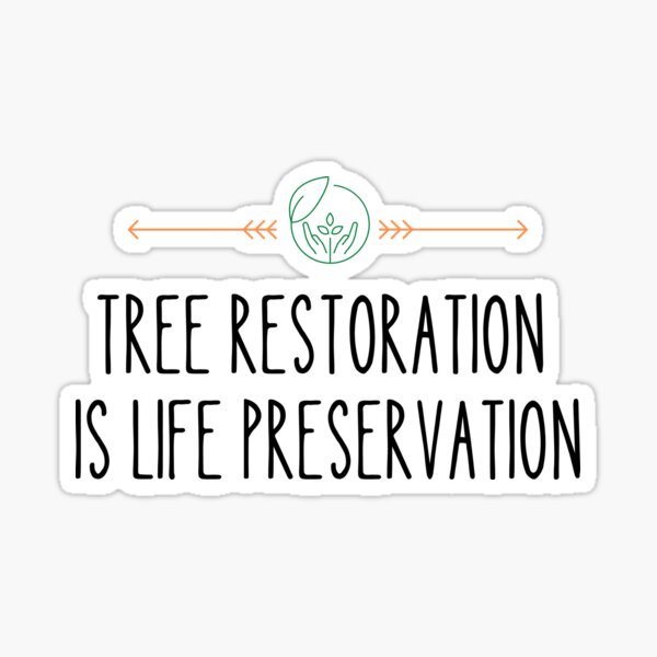 "World Environment Day,TREE RESTORATION IS LIFE PRESERVATION" Sticker ...