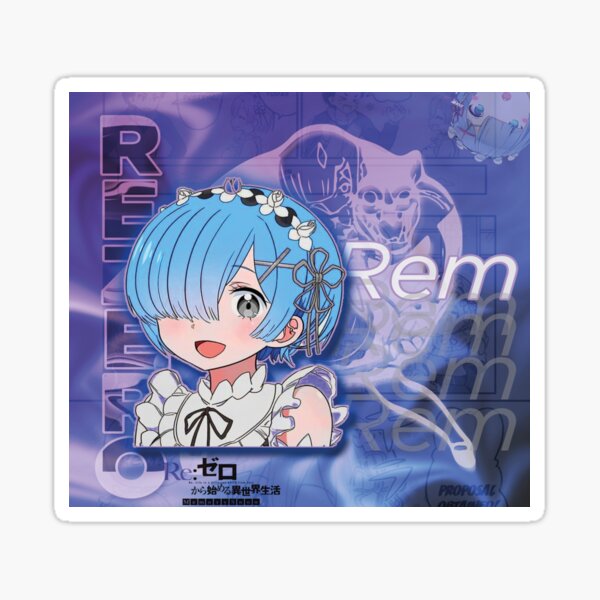 "MRK/ Rem Post" Sticker for Sale by MRKAnime | Redbubble