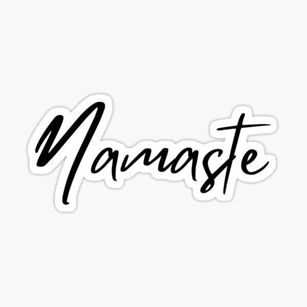 "Namaste" Sticker for Sale by melissasoriano | Redbubble