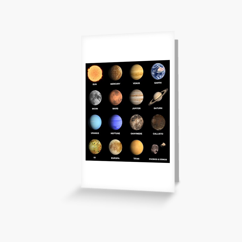 "Solar System Planets " Greeting Card for Sale by DV-LTD | Redbubble