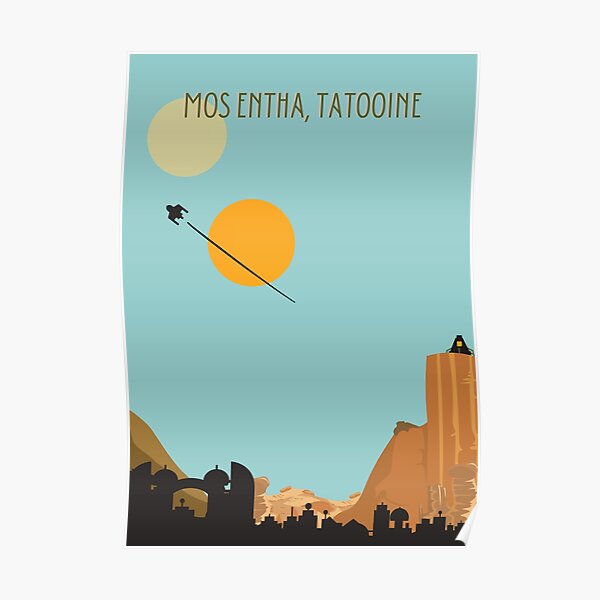 "Mos Entha Tatooine Travel Art" Poster for Sale by PositiveE | Redbubble