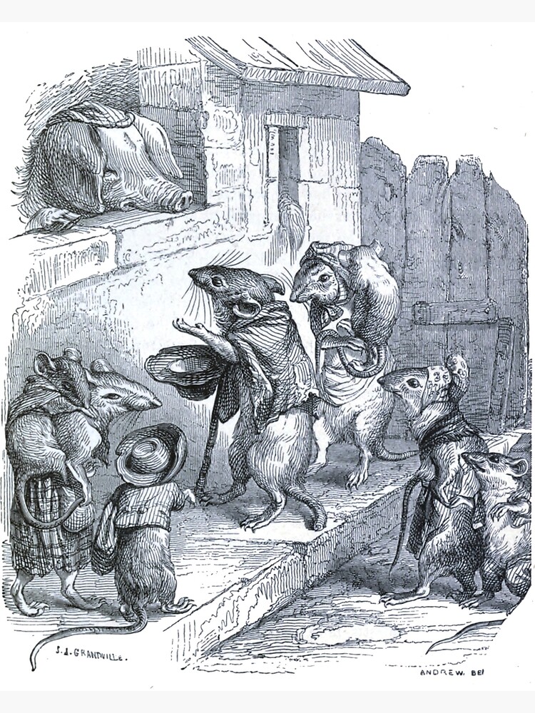 "Vintage "Poor Mouse Family" Print from Public and private life of ...