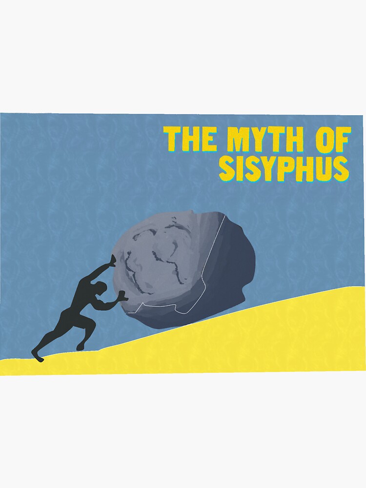 "The Myth of Sisyphus" Sticker by Bourree | Redbubble